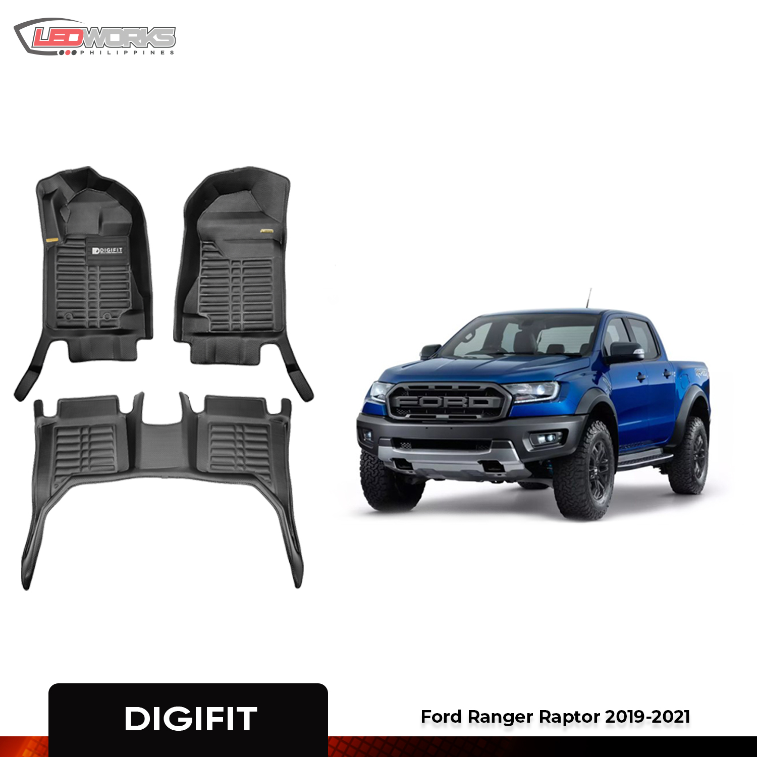 Ford Ranger 2012-2021 DIGIFIT Premium Mat | Ledworks Philippines