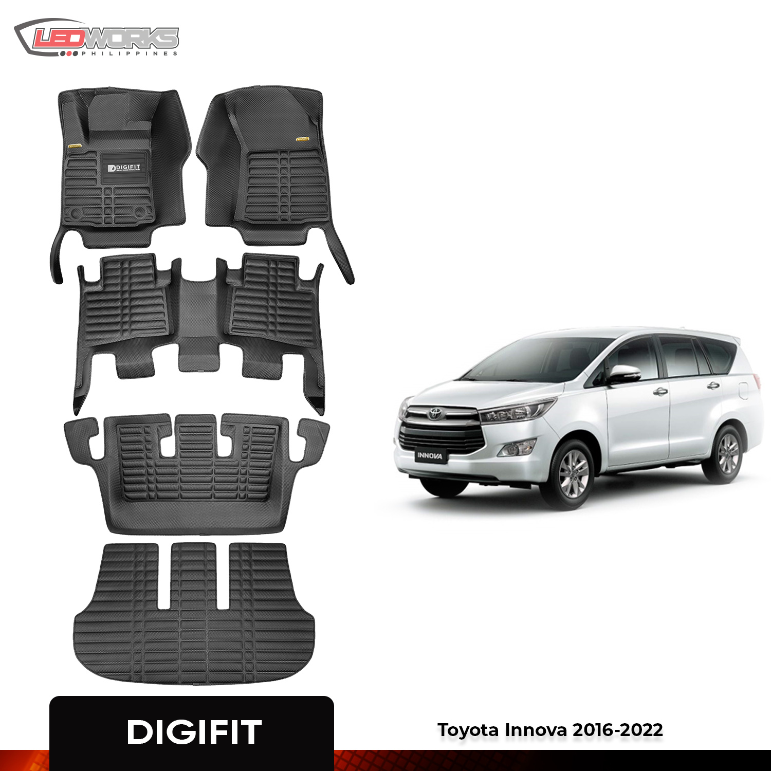 Toyota Innova 2016-2022 DIGIFIT Premium Mat | Ledworks Philippines