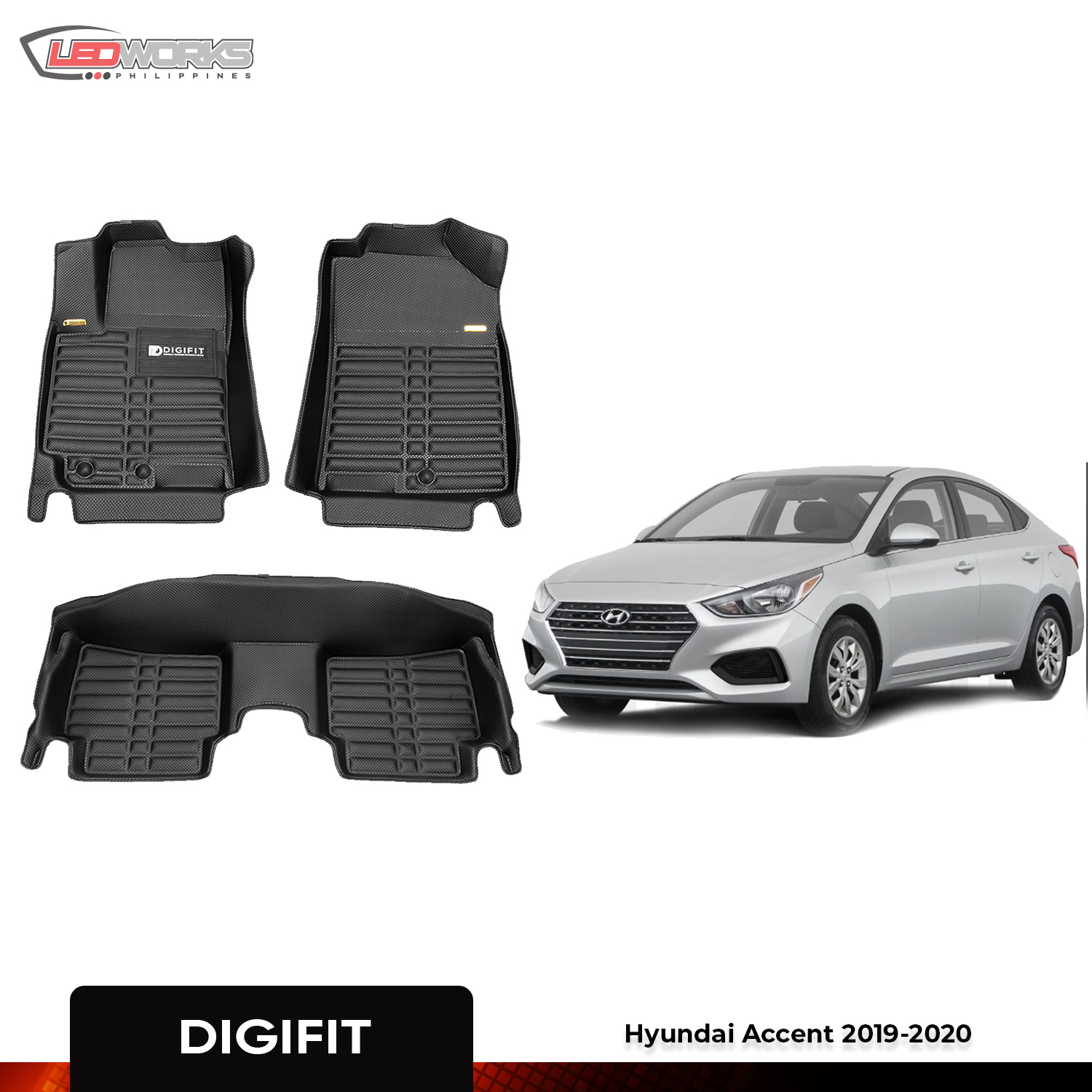 Hyundai Accent 2019-2020 DIGIFIT Premium Mat | Ledworks Philippines