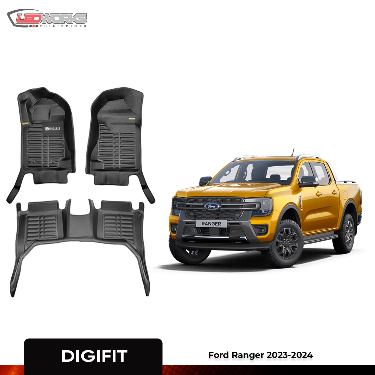 Ford Ranger/Raptor 2023-2024 DIGIFIT Premium Mat | Ledworks Philippines