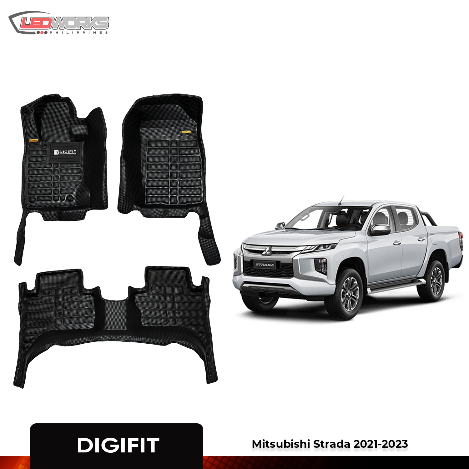 Mitsubishi Strada 2016-2023 DIGIFIT Premium Mat | Ledworks Philippines