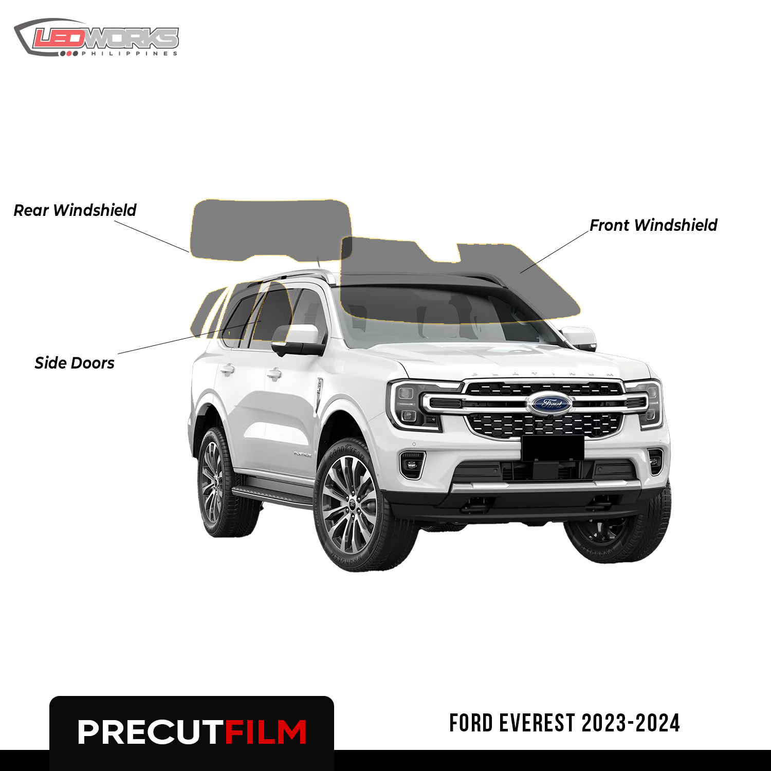 Ford Everest 2023-2024 CoolFilms Pre-Cut Nano-Ceramic Tint | Ledworks ...
